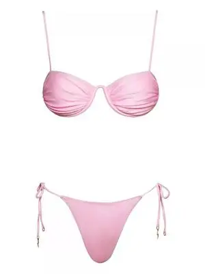 NOIRE SWIMWEAR Monowire Tie-fastening Bikini - Pink