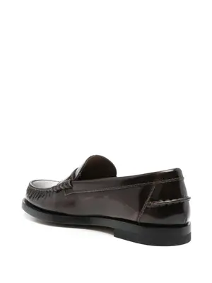 TOD'S Brushed-leather Loafers - Brown