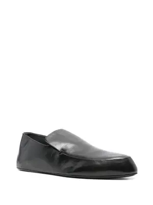 JIL SANDER Slip-on Leather Loafers - Black