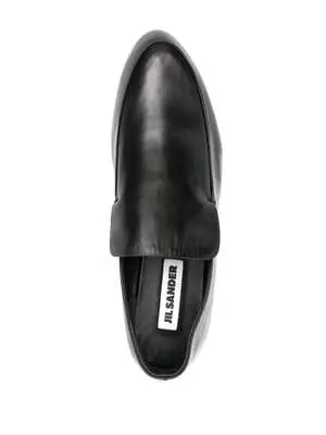 JIL SANDER Slip-on Leather Loafers - Black
