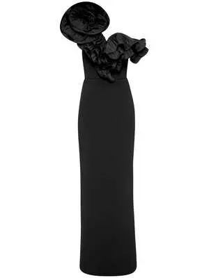 Rebecca Vallance Ella One-shoulder Ruched Gown