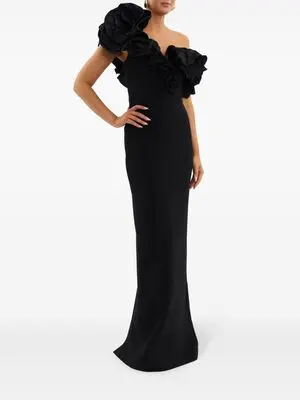 Rebecca Vallance Ella One-shoulder Ruched Gown