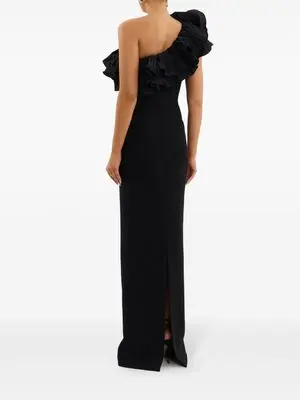 Rebecca Vallance Ella One-shoulder Ruched Gown