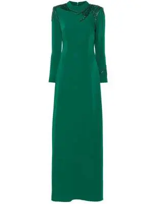CRISTALLINI Nemesis Maxi Dress - Green