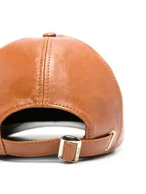 Chloé Logo-embroidered Leather Cap
