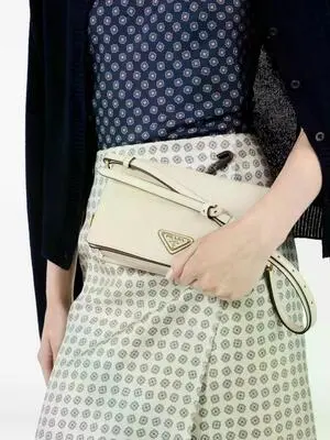 Prada Leather Shoulder Bag - Neutrals