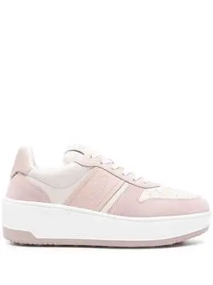 TOD'S Logo-print Leather Sneakers - Neutrals
