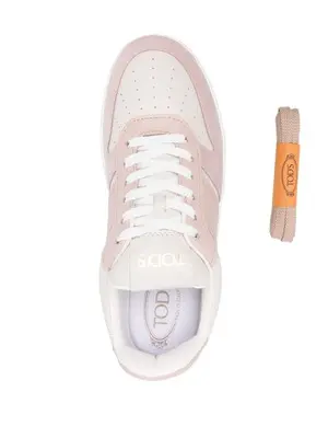 TOD'S Logo-print Leather Sneakers - Neutrals