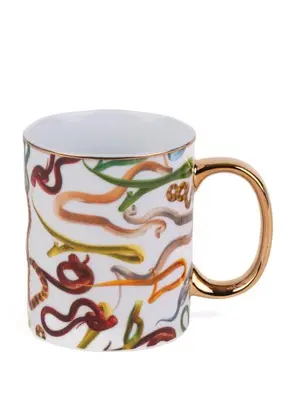 SELETTI X Toiletpaper Snakes Porcelain Mug - White
