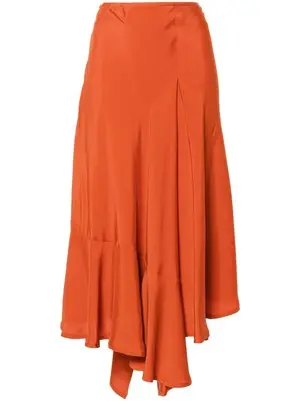 Colville Pleat-detailing Asymmetric Skirt