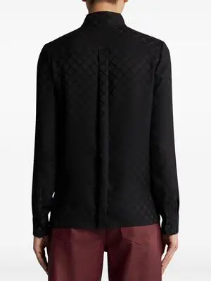 Etro Scarf-collar Jacquard Shirt