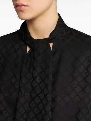 Etro Scarf-collar Jacquard Shirt