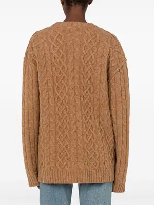 Moschino Cable-knit Virgin-wool Jumper - Brown