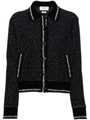 Thom Browne Tweed Bomber Jacket - Black