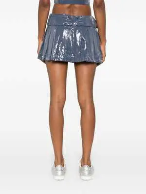CHARLES JEFFREY Sequin-embellished Pleated Mini Skirt