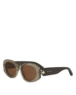 BVLGARI Serpenti Oval Sunglasses Brown/brown Solid