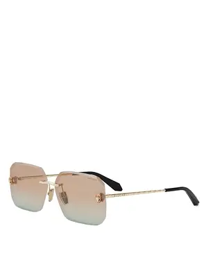 BVLGARI Serpenti Rectangular Sunglasses - Gold/orange Gradient