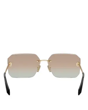 BVLGARI Serpenti Rectangular Sunglasses - Gold/orange Gradient