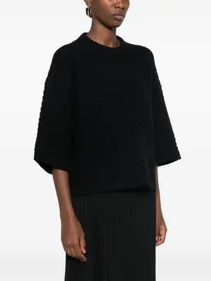 Fabiana Filippi Grid-stitch Knit T-shirt