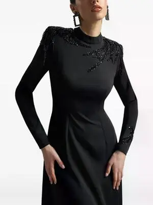 CRISTALLINI Nemesis Maxi Dress - Black