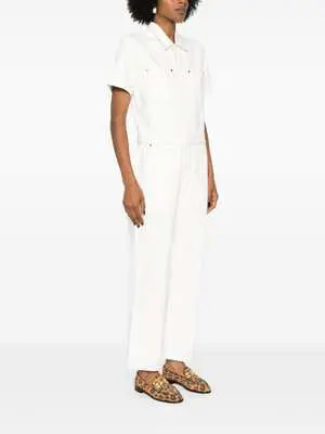 SLVRLAKE Short-sleeved Twill Jumpsuit