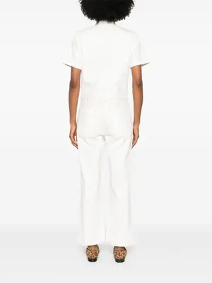 SLVRLAKE Short-sleeved Twill Jumpsuit