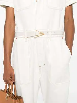 SLVRLAKE Short-sleeved Twill Jumpsuit