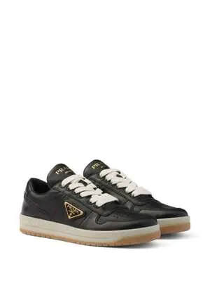 Prada Downtown Leather Sneakers - Black