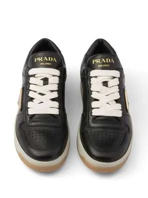 Prada Downtown Leather Sneakers - Black