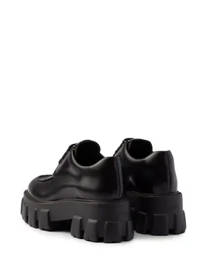 Prada Monolith Leather Lace-up Shoes