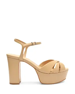 Schutz Keefa Crossover Platform High Heel Sandals