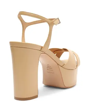 Schutz Keefa Crossover Platform High Heel Sandals