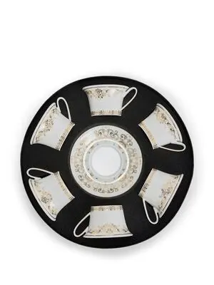 Versace X Rosenthal Medusa Gala Tea Cups And Saucers - White