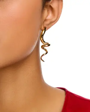 Roberto Coin 18k Yellow Spiral Drop Earrings