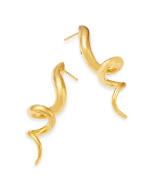 Roberto Coin 18k Yellow Spiral Drop Earrings