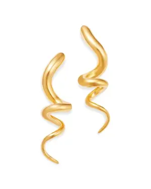 Roberto Coin 18k Yellow Spiral Drop Earrings