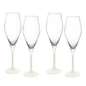 VILLEROY & BOCH Manufacture Rock Blanc Flute, Set Of 4 - Clear