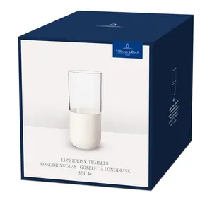 VILLEROY & BOCH Rock Blanc Highball Glass, Set Of 4