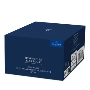 VILLEROY & BOCH Rock Blanc Shot Glasses, Set Of 4 - Clear