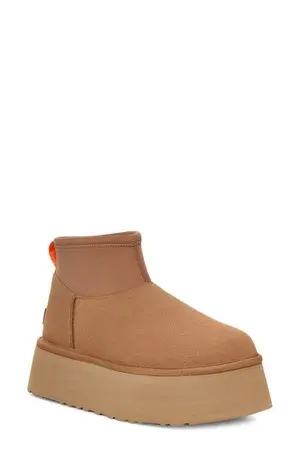 UGG Classic Mini Dipper Platform Boots - Chestnut