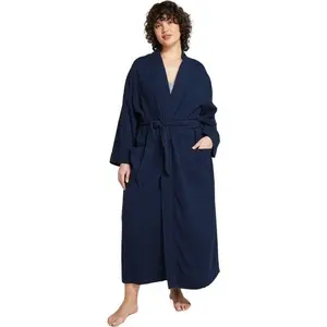 NUDEA The Classic Belted Robe - Navy