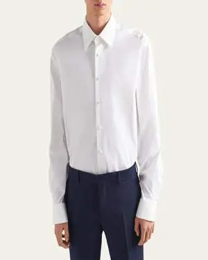 Prada Poplin Stretch Smoking Shirt