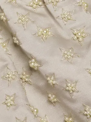 Adam Lippes Brynn Strapless Beaded Silk Midi-dress