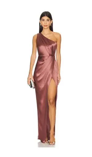 SAU LEE Preston Dress - Brown
