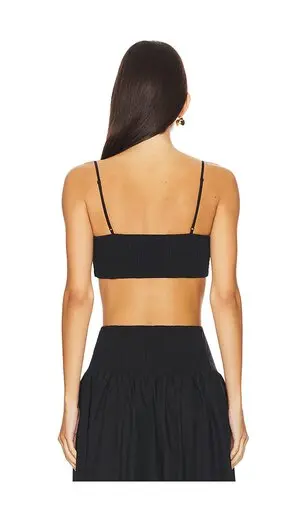 Susana Monaco Crop String Top - Black