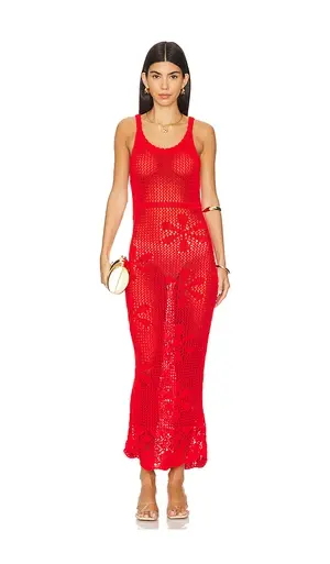 ASTA RESORT X Emma Tricot Dress In Red - Rossa