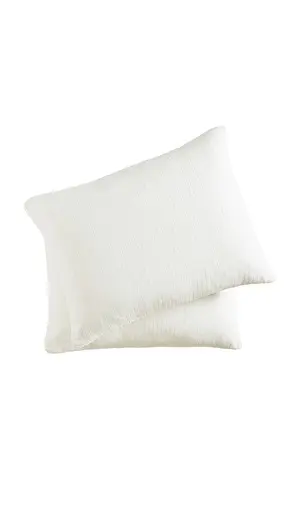 SUNDAY CITIZEN King Herringbone Snug Sham Set In Cream - Off White