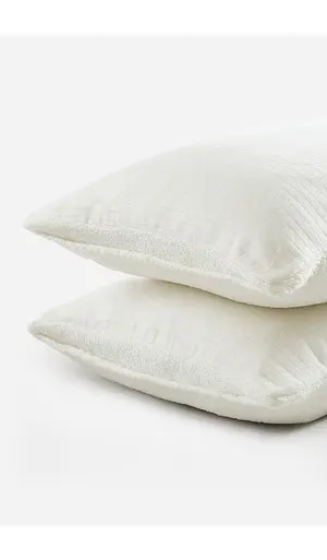 SUNDAY CITIZEN King Herringbone Snug Sham Set In Cream