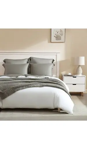 SUNDAY CITIZEN Natural Premium Bamboo Euro Sham In Green