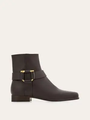 FERRAGAMO Gancini Ornat Ankle Boots - Brown